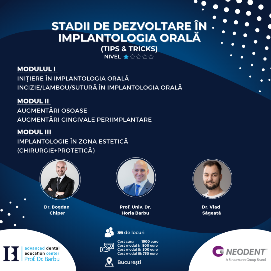 Stadii de dezvoltare in implantologia orala (TIPS & TRICKS) – Prof ...